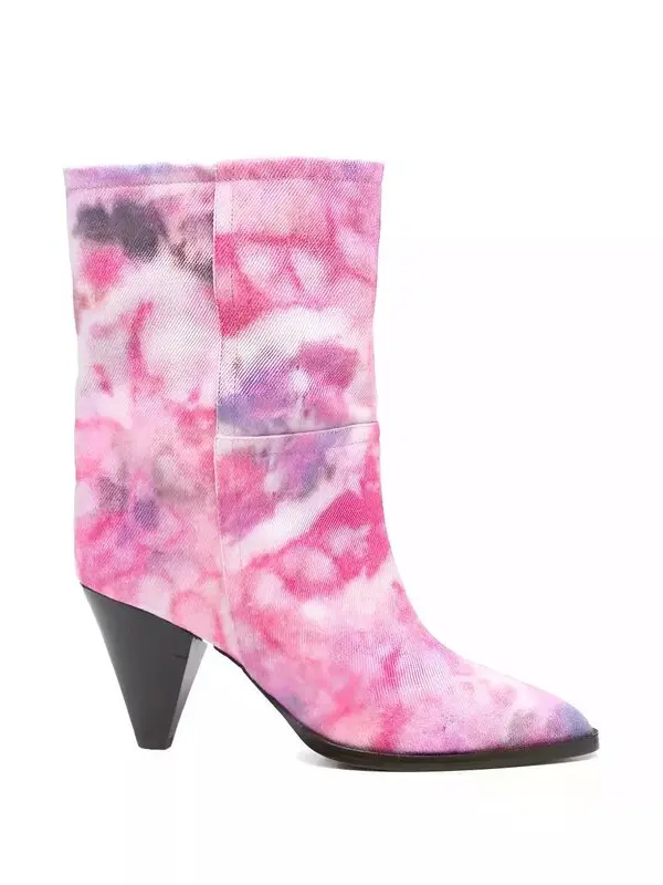 Isabel Marant Tie-dye Pointed Boots - Pink