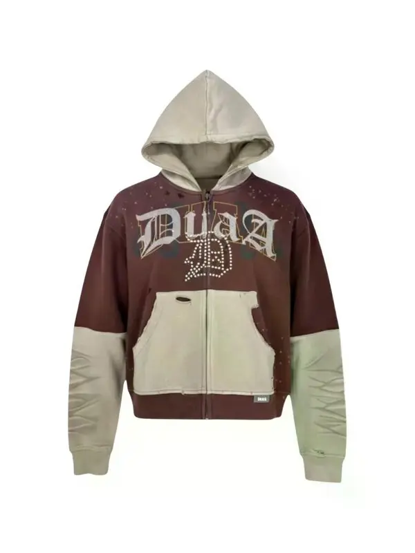 DUAA Studded Ripped Hoodie