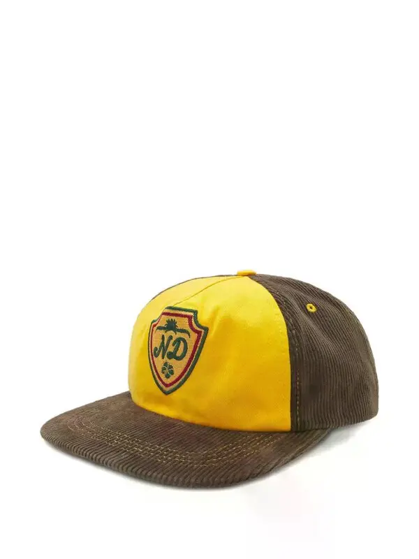 NICHOLAS DALEY Shield Corduroy Colourblock Cap