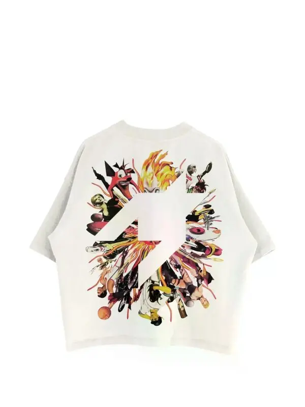 FREE REFILLS Fade Wash Logo T-shirt - White