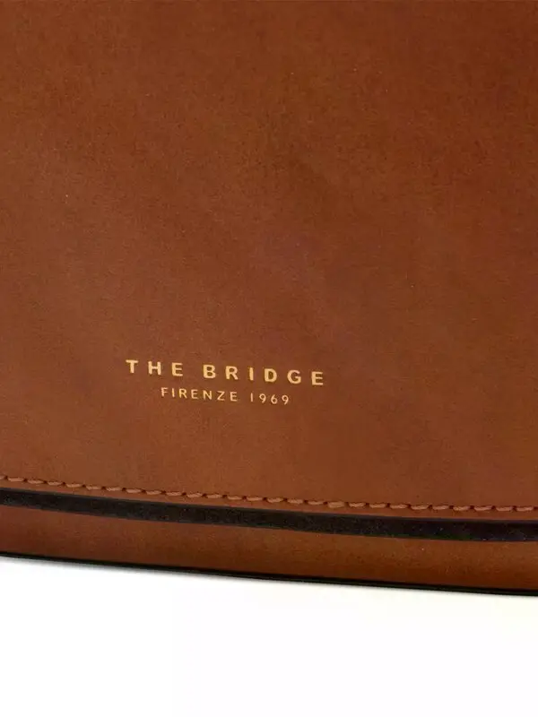 THE BRIDGE Top Handle Leather Mini Clutch - Brown