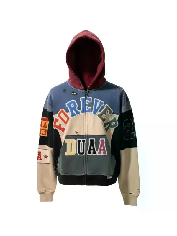 DUAA Patchwork Appliqué Hoodie