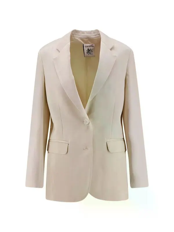 SEMICOUTURE Two-button Flap Pocket Blazer - Neutrals