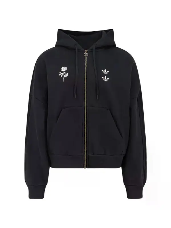 WILLY CHAVARRIA X Adidas Embroidered Hooded Hoodie - Black