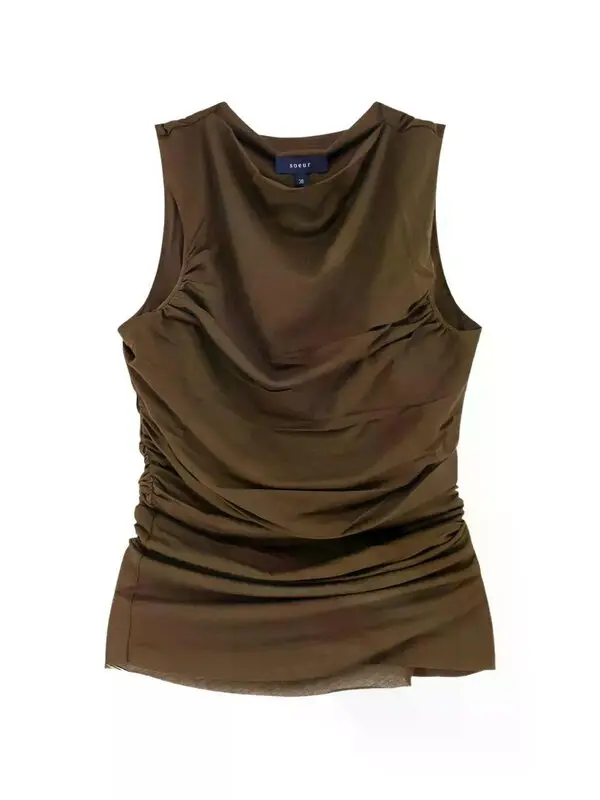 Soeur Irina Gathered Top - Brown