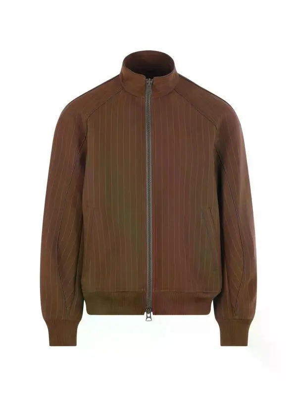 Sacai Pinstripe Zip Bomber Jacket