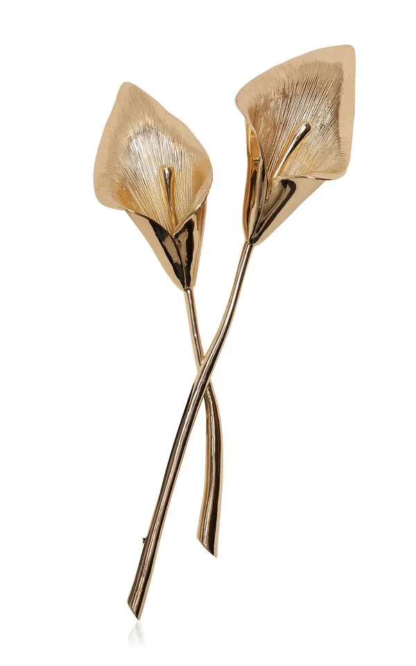 Carolina Herrera Double Calla Lily Brooch