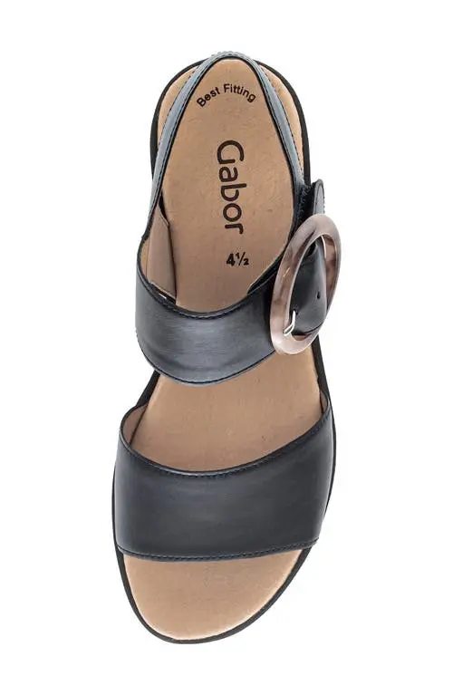 Gabor Ankle Strap Wedge Sandal