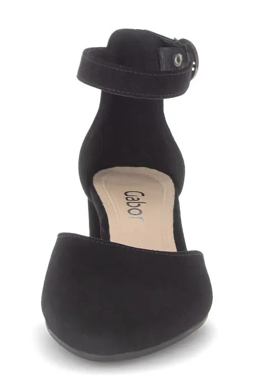 Gabor Ankle Strap Almond Toe Pump