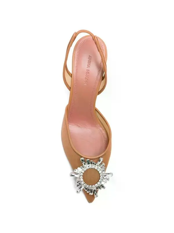 Amina Muaddi Begum Embellishment Pumps - Neutrals