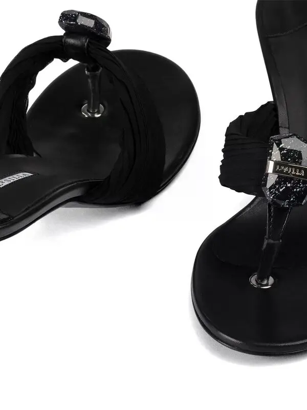 LE SILLA Numa Embellishment Sandals - Black