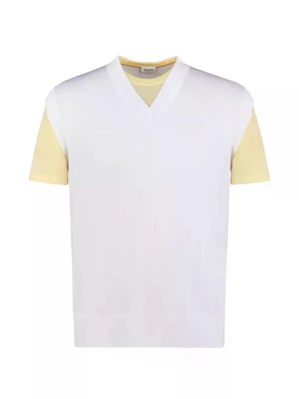 TOD'S Fake V-neck Layered T-shirt