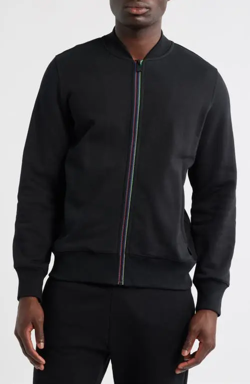 Paul Smith Sports Organic Cotton Zip Sweatshirt - Black