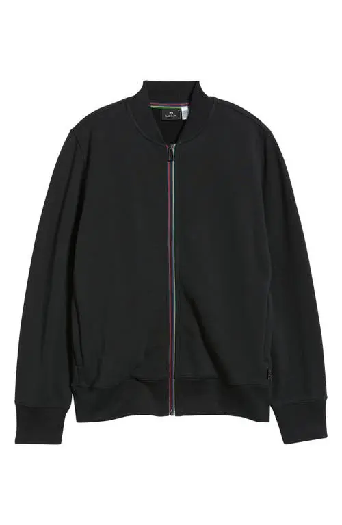 Paul Smith Sports Organic Cotton Zip Sweatshirt - Black