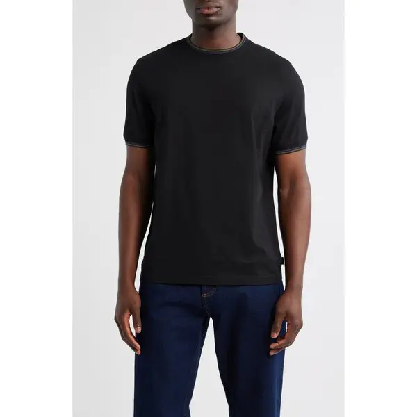 Paul Smith Sport Stripe Tipped Cotton T-shirt - Black
