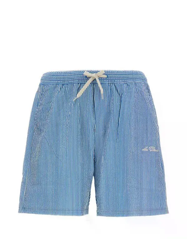 LES DEUX Striped Sea Swim Short - Blue