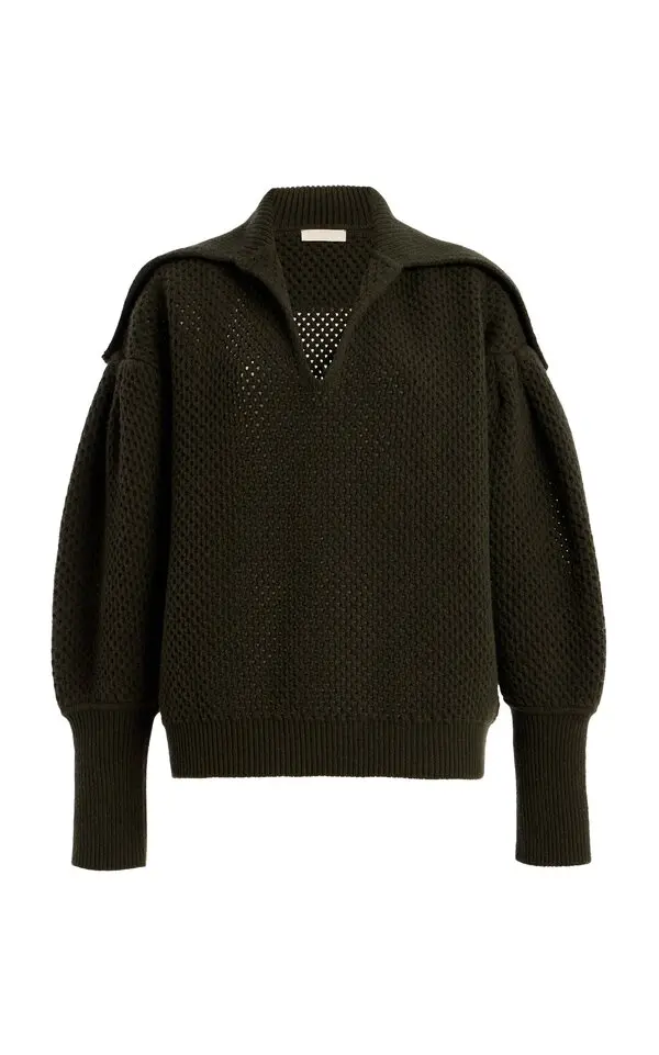 Ulla Johnson Lila Knitted Wool Pullover - Green