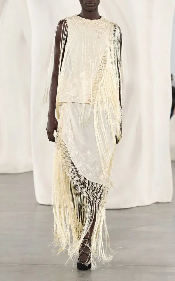 Ulla Johnson Willa Fringe Silk Top