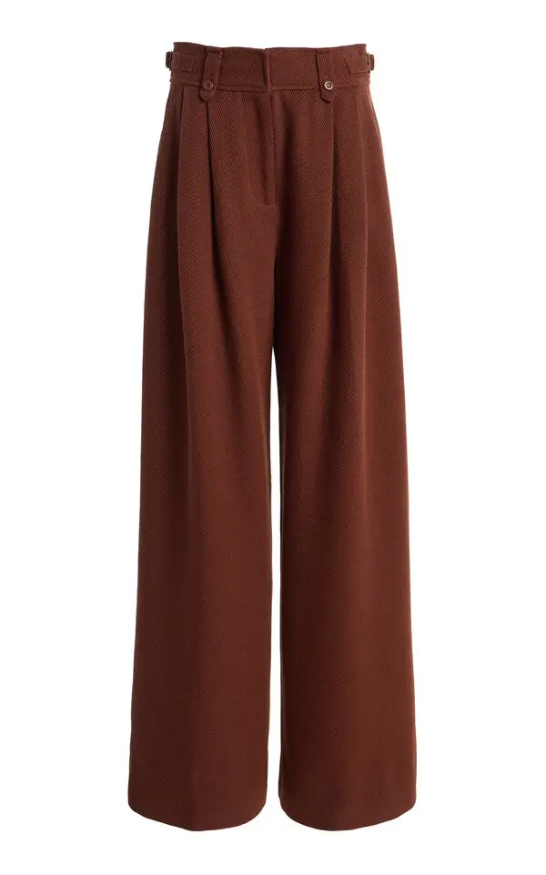 Ulla Johnson Milo Wool Wide-leg Pants - Bronze