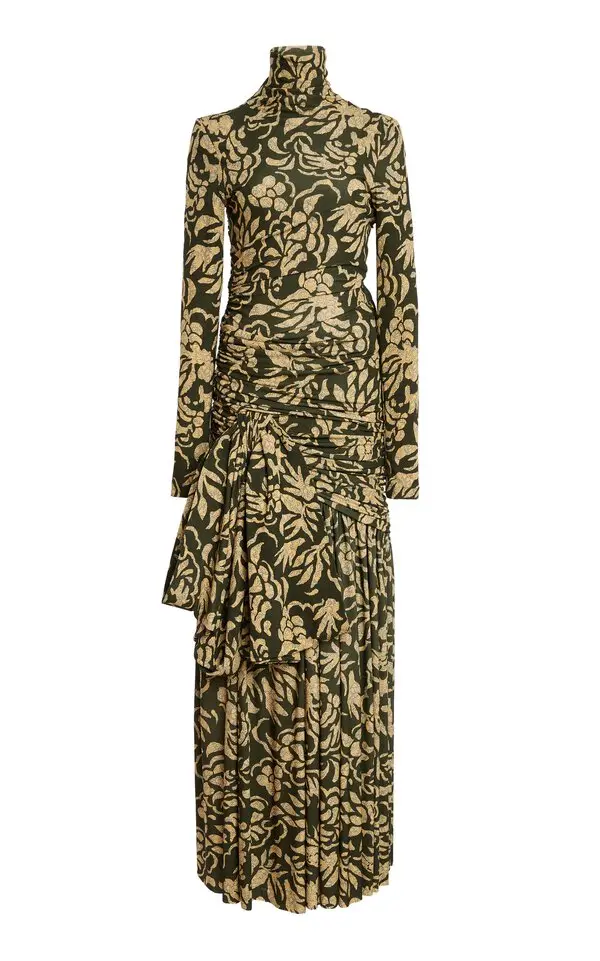 Ulla Johnson Katy Draped Maxi Dress - Khaki