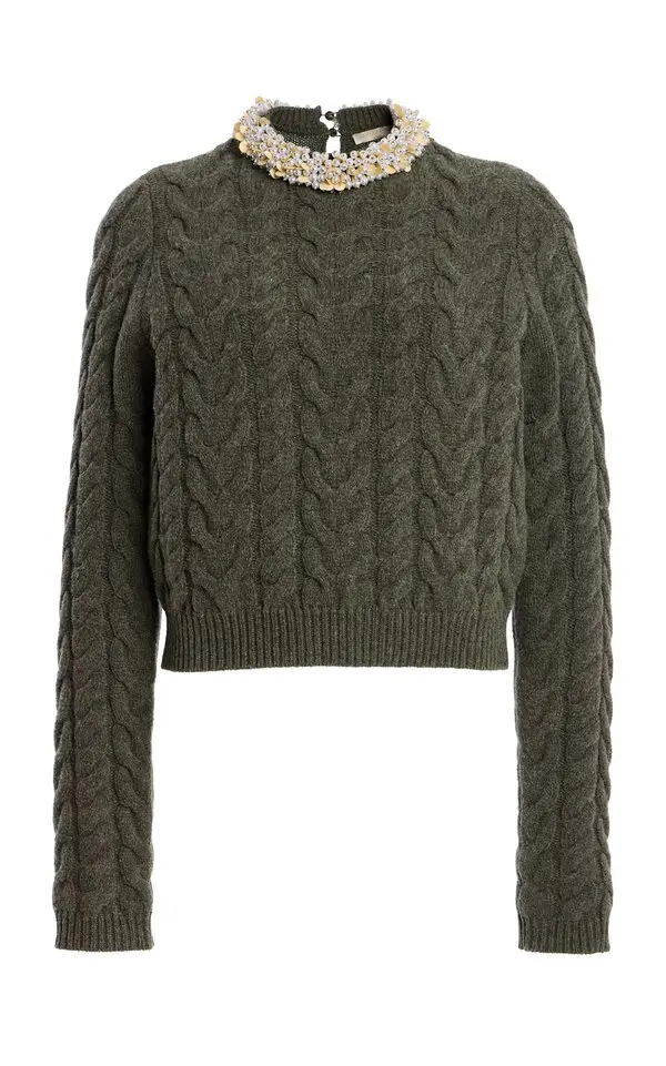 Ulla Johnson Marlie Embellished Wool-cashmere Pullover