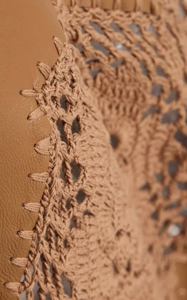 Ulla Johnson Izra Crochet Leather Midi Skirt