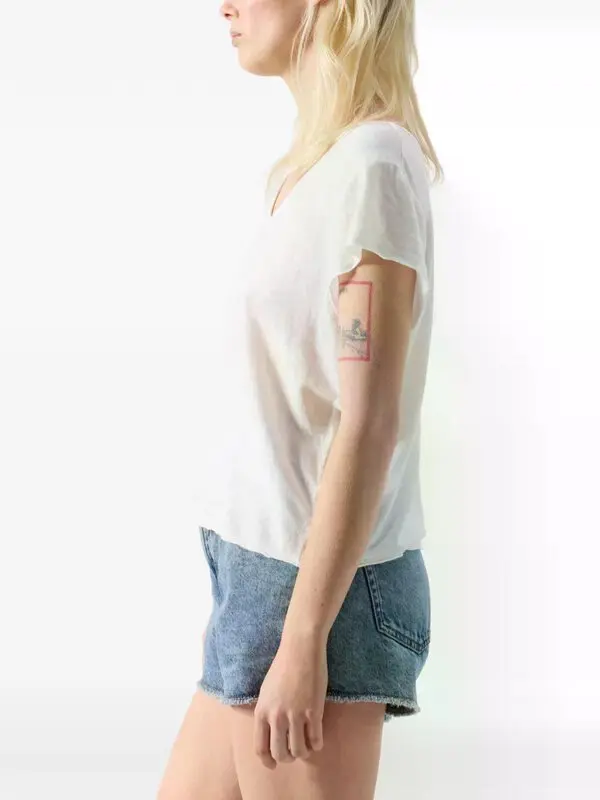 American Vintage Round-neck Short-sleeve Linen T-shirt