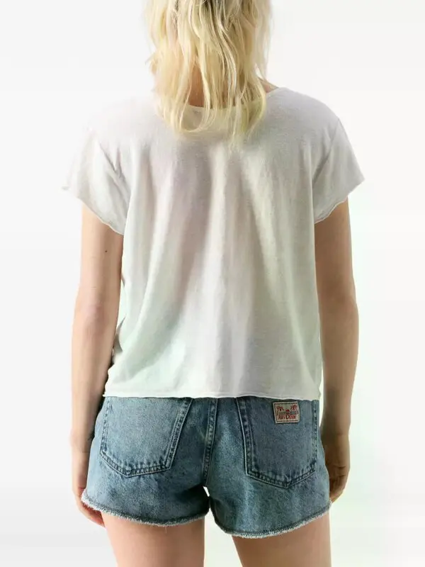 American Vintage Round-neck Short-sleeve Linen T-shirt