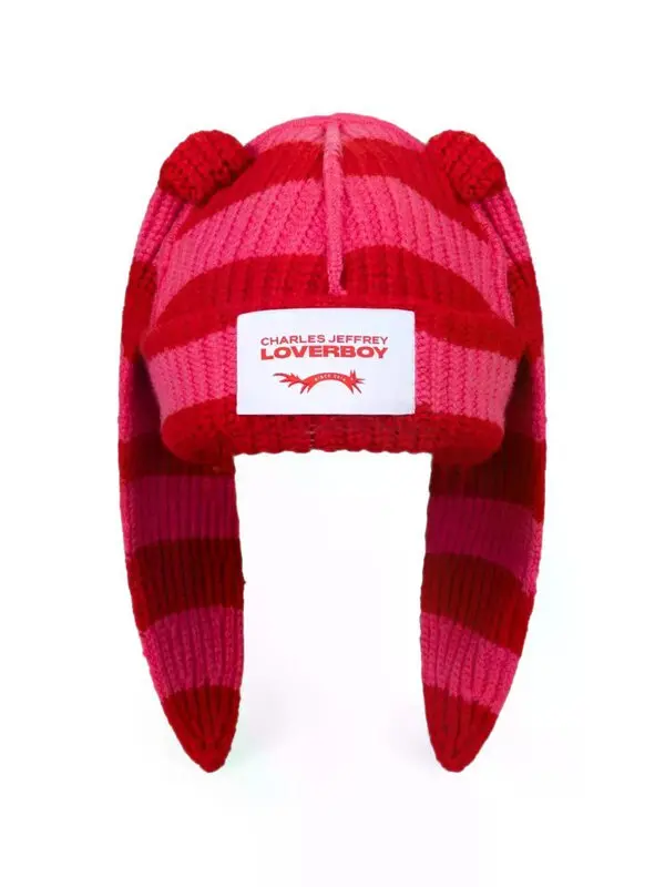 CHARLES JEFFREY Chunky Rabbit Beanie - Red