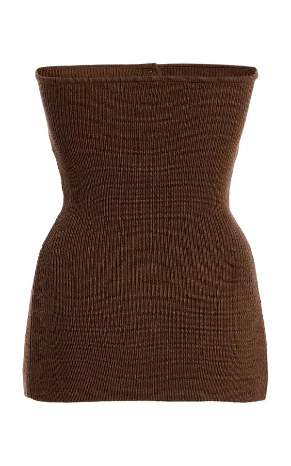 Ulla Johnson Yanni Knitted Wool Top - Brown