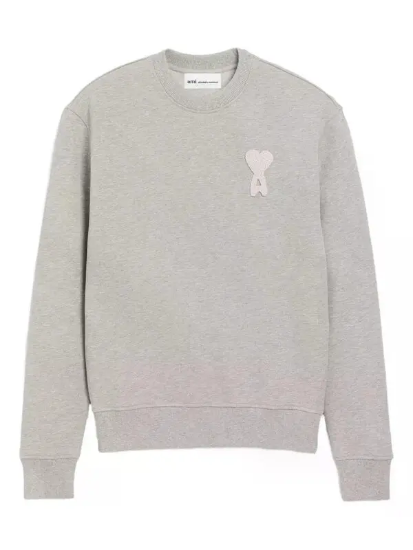 Ami De Coeur Logo-patch Sweatshirt - Grey