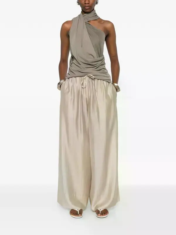 ENTIRE STUDIOS Drawstring Wide Leg Pants - Neutrals
