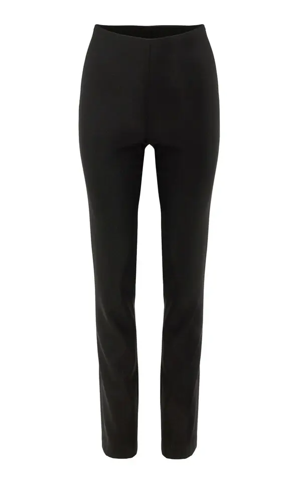 Carolina Herrera Bi-stretch Wool Tailored Cigarette Pant - Black