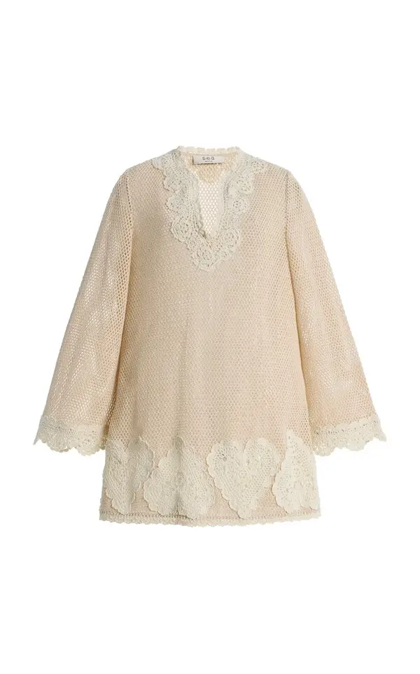 Sea Madelyn Crocheted Tunic - Ivory
