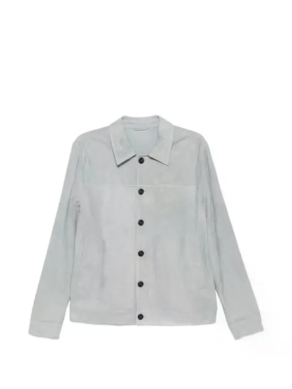 Eleventy Buttoned Suede Jacket