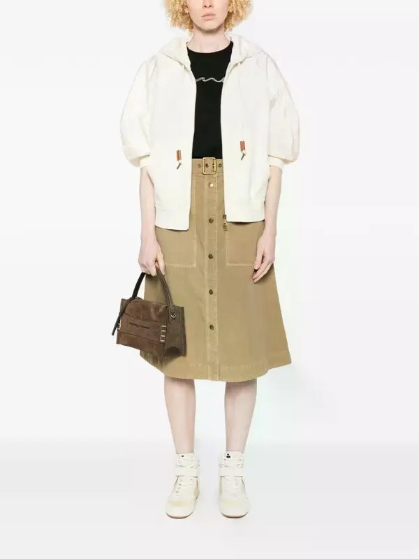 Moncler Hooded Puff-sleeve Jacket