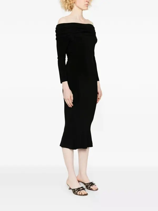 Norma Kamali Off-shoulder Midi Dress