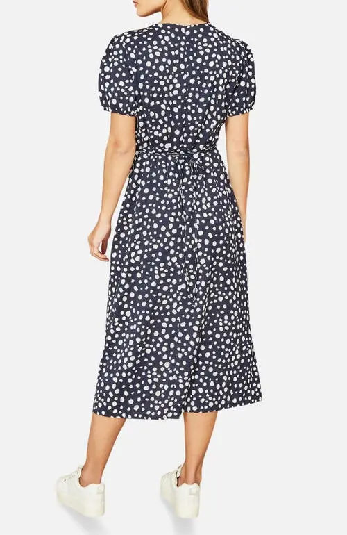 YUMI Spot Midi Tea Dress