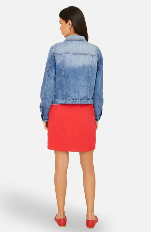 YUMI Washed Denim Jacket - Blue