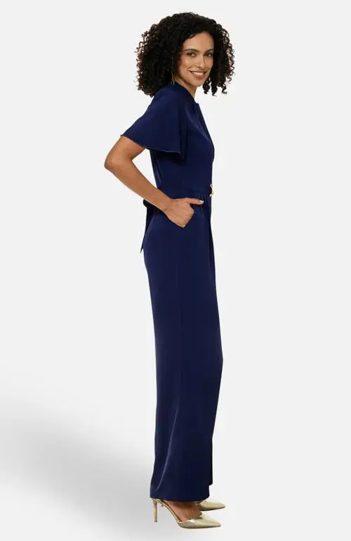 YUMI Twist Knot Buckle Detail Jumpsuit