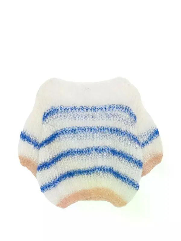 Maiami Striped Short-sleeve Sweater