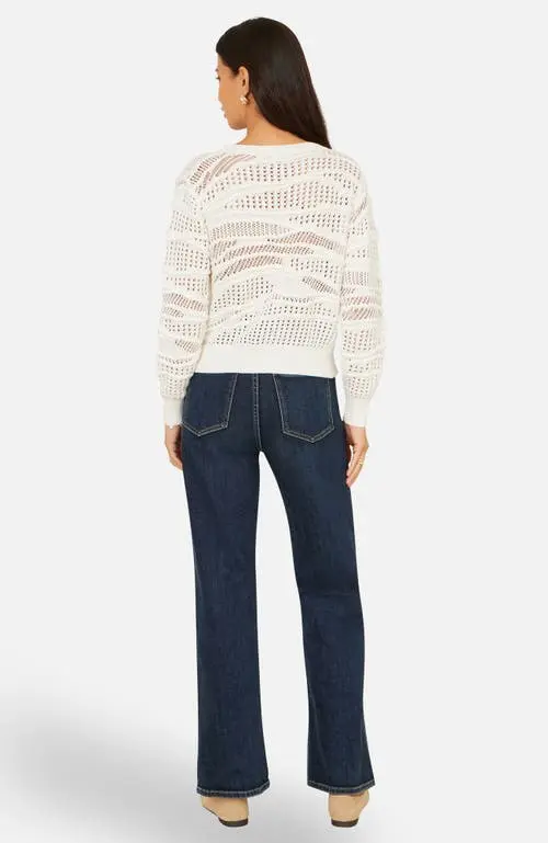 YUMI Wave Pointelle Knitted Jumper