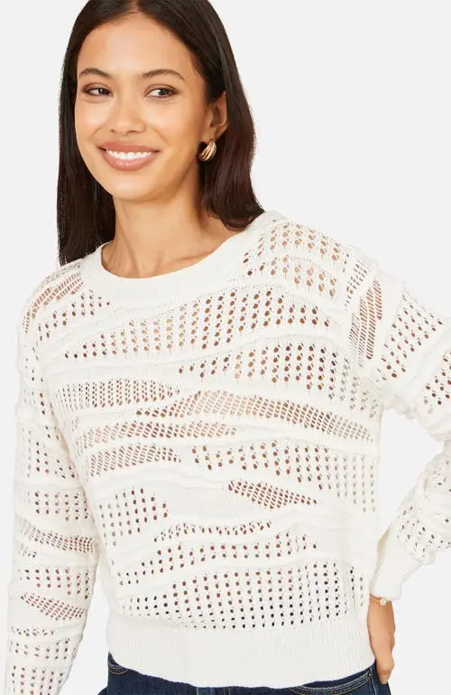 YUMI Wave Pointelle Knitted Jumper