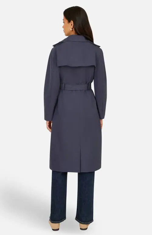 YUMI Belted Long Trench Coat
