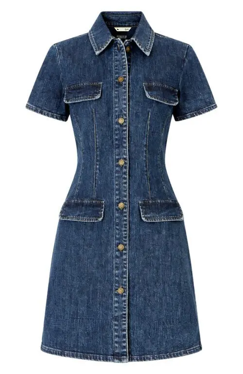 YUMI Denim Shirt Dress