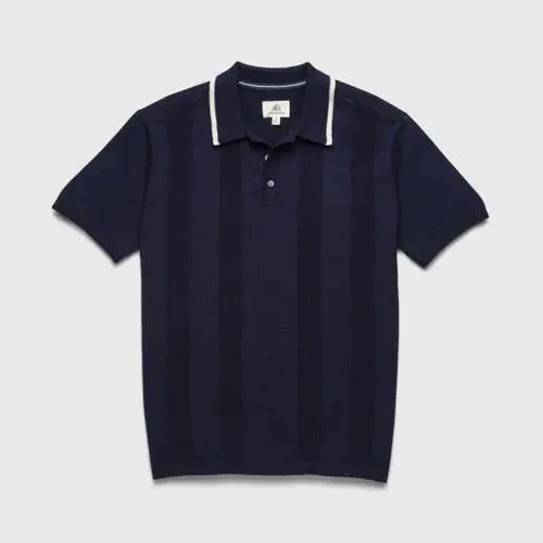 SURFSIDE SUPPLY CO. Nate Sweater Polo - Navy Blazer