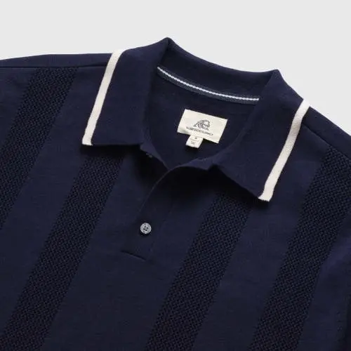 SURFSIDE SUPPLY CO. Nate Sweater Polo - Navy Blazer