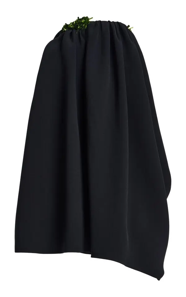 Brandon Maxwell The Haze Draped Crepe Top - Black