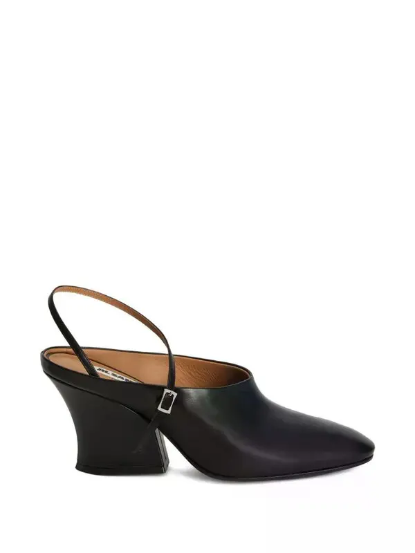 JIL SANDER Block-heel Strap Mules - Black