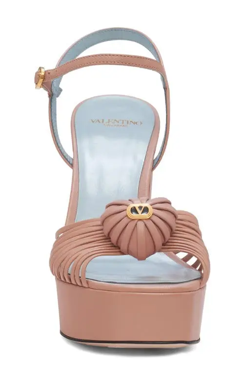 Valentino Garavani Royal Platform Sandal - Light Phard